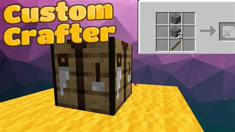 Custom Crafter In Minecraft [datapack] Youtube