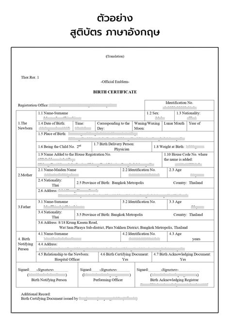 รับแปลสูติบัตร แปลใบเกิด พร้อมรับรองเอกสาร