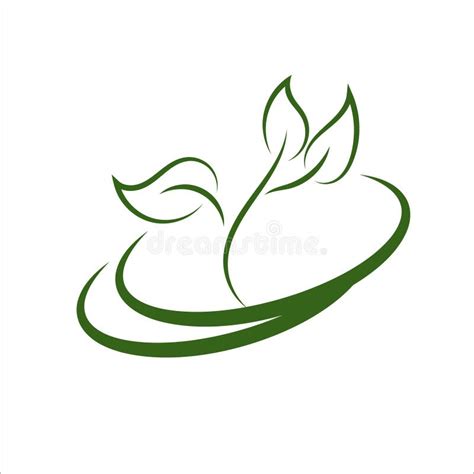 Leaf Symbol For Eco Related Design Theme Stock Vector Illustration
