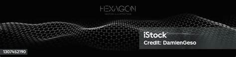 육각형 웨이브 벡터 템플릿 현대 3d 그래픽 기하학적 배경 디지털 기술 웹 흐름 추상적 배경 Eps 10 0명에 대한 스톡 벡터 아트 및 기타 이미지 Istock