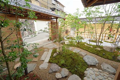 京和風の数寄屋建築に似合う和風庭園 エクステリア 和風庭園 造園