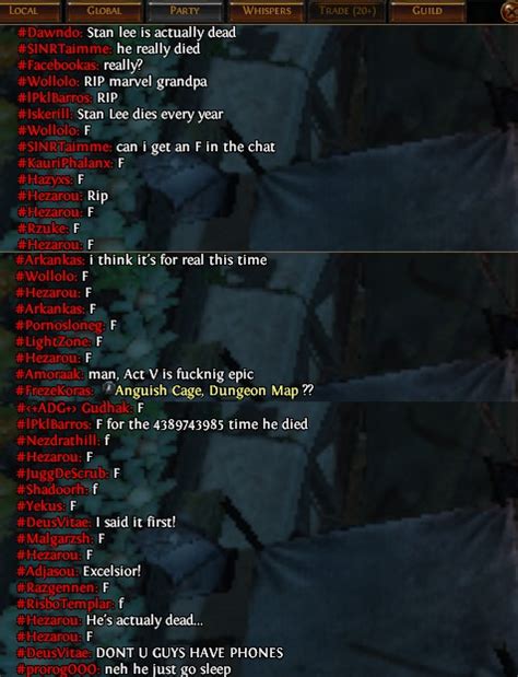 Path Of Exile Players Paying Their Respects Rgaming
