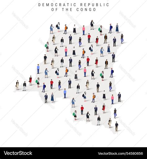 Democratic Republic Of The Congo Population Map Vector Image