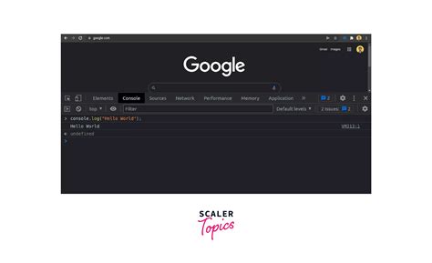 Javascript Console Scaler Topics
