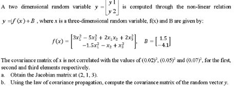 A Two Dimensional Random Variable Y Y1 Y2 Is