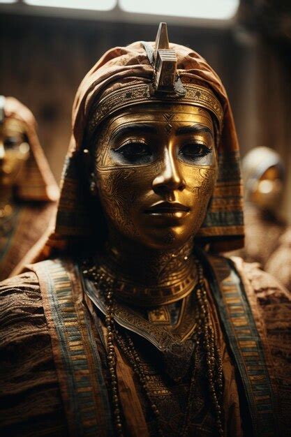 Premium Ai Image Selective Focus Shot Of Halloween Mummies At Pyramid