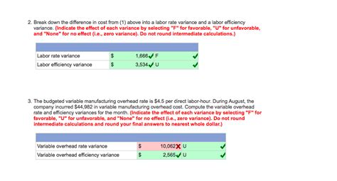 Solved Exercise 10 4 Direct Labor And Variable Manufacturing
