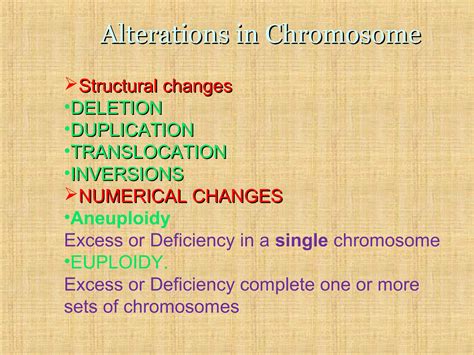 Chromosomal Mutation Ppt