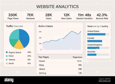 Powerful Website Analytics Dashboard Revealing Traffic Origins And
