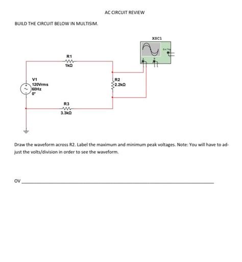 Solved Build The Circuit Below In Multisim Draw The