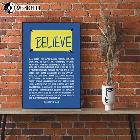Ted Lasso Poster Believe Ts For Ted Lasso Fans Happy Place For