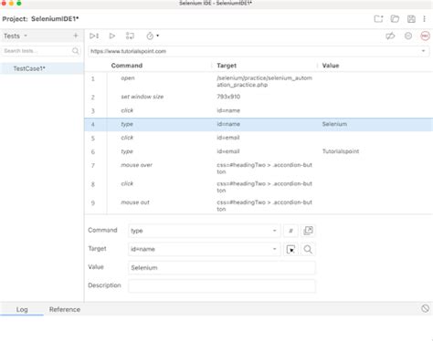 Selenium IDE Creating Scripts