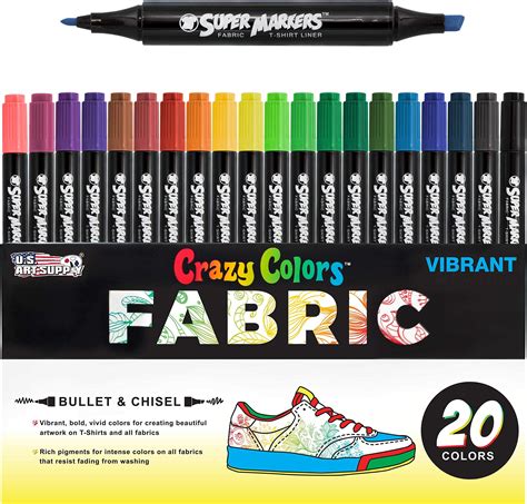 Sunacme Fabric Markers Pen 32 Colors Permanent Fabric