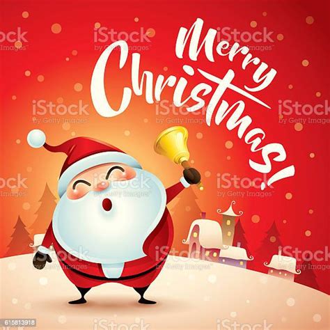 즐거운 성탄절 크리스마스 눈 장면에서 산타 클로스 크리스마스 인사말 카드 겨울에 대한 스톡 벡터 아트 및 기타 이미지 겨울 귀여운 극지 기후 Istock