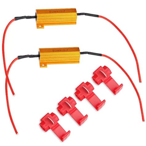 Effective Solution 2x 50w 6 Ohm Load Inline Resistors For Blinking Lights £9 52 Picclick Uk
