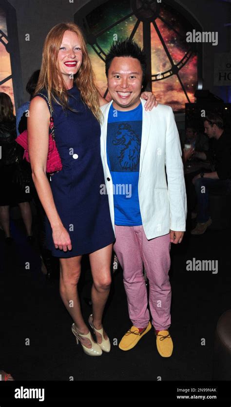 Olivia Ing Jimmy Ho Poses At Omega House Presents Olympic Swimmers