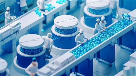 Automated Factory Production Line With Robotic Machinery And Conveyor Belt Premium Ai