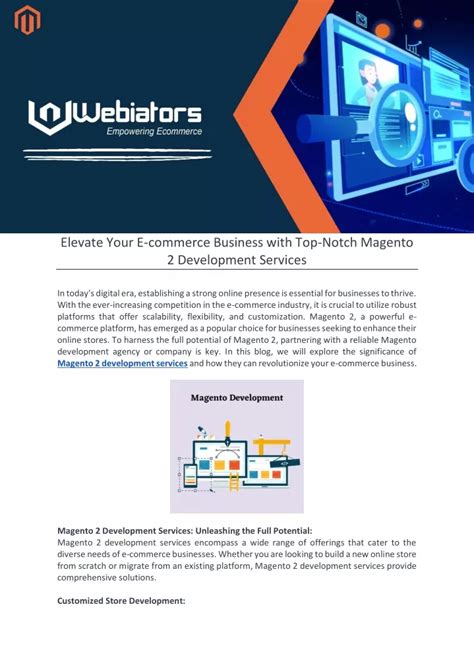 Ppt Elevate Your E Commerce Business With Top Notch Magento 2 Development Services Powerpoint