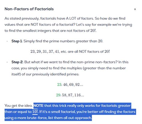 Non Factors Of Factorials Gre Quant Problem Solving Greg Mat