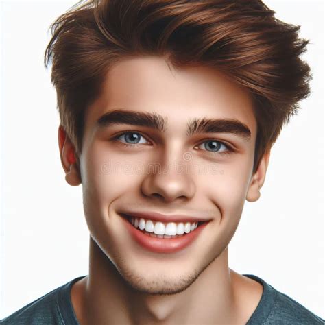 Man Smile Isolated On White Background With White Teeth Stock Illustration Illustration Of