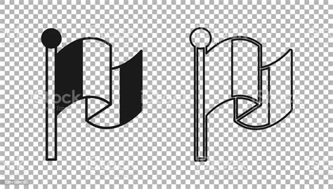 투명 한 배경에 격리 된 블랙 플래그 이탈리아 아이콘 벡터 개념에 대한 스톡 벡터 아트 및 기타 이미지 개념 검은색 국가 관광명소 Istock