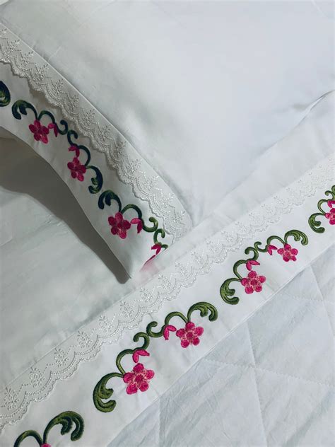 Bed Sheets Queen Sheets Embroidered Sheets Pillow Cases