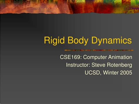 PPT Rigid Body Dynamics PowerPoint Presentation Free Download ID 341616