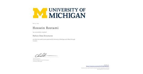 Hossein Rostami On Linkedin Completion Certificate For Python Data