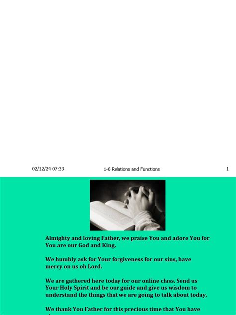 Relations And Functions Power Point2023 Pdf Function Mathematics