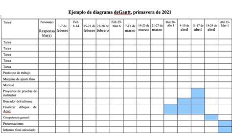 Diagrama De Gantt Plantillas Gratis En Excel Y Word