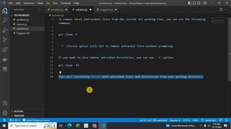 How To Remove Local Untracked Files From Git Working Tree Youtube