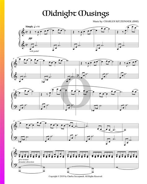 Midnight Musings Charles Szczepanek Piano Sheet Music Oktav