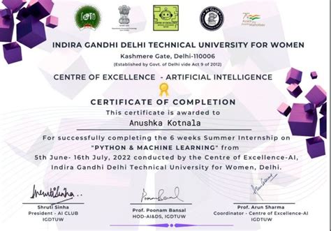 Anushka Kotnala On Linkedin Python Machinelearning Summerinternship Projects