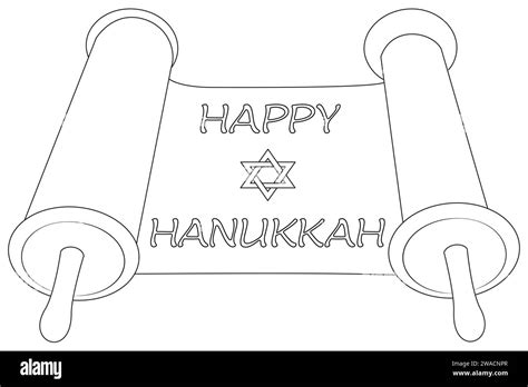 Torah Scroll Flat Illustration Of Ancient Jewish Bible Book Scroll Of Torah Vector Elements