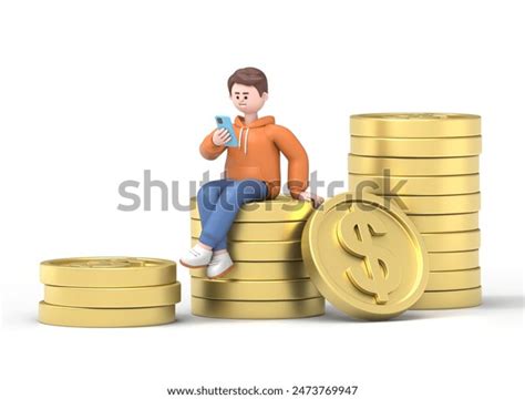 3d Illustration Male Guy Qadir Sitting Stock Illustration 2473769947 Shutterstock