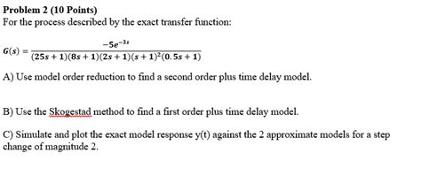 Solved Problem 2 10 Points For The Process Described By