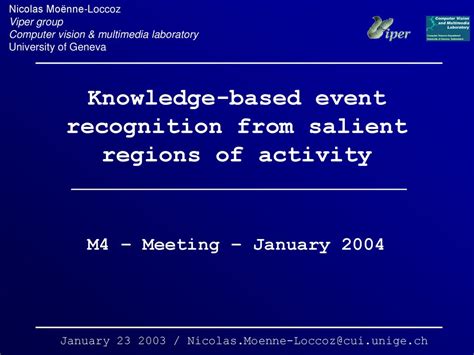 Knowledge Based Event Recognition From Salient Regions Of Activity