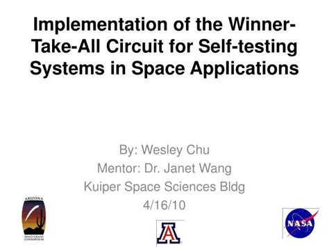 Ppt Implementation Of The Winner Take All Circuit For Self Testing
