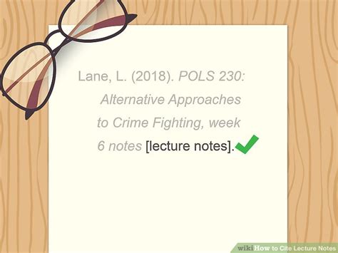 Ways To Cite Lecture Notes WikiHow
