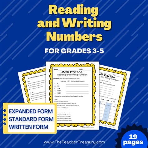 Reading And Writing Numbers In Expanded Form Standard Form And Written Form