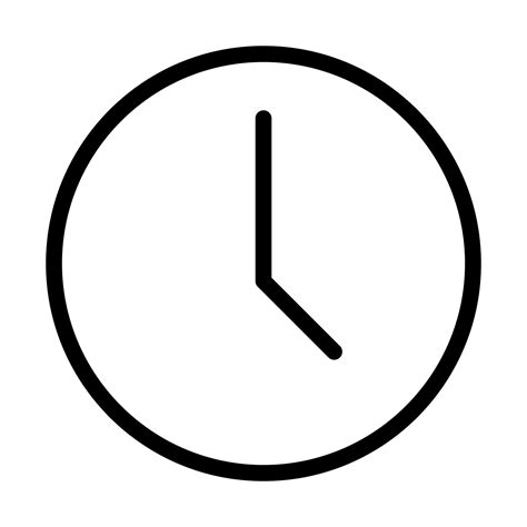 Simple Clock Icon Time Symbol Timer Vector Vector Art At