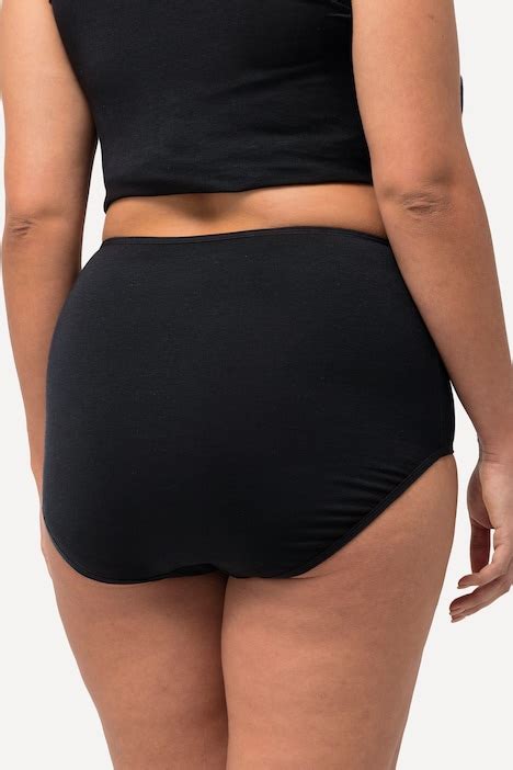 2 Pack Of Eco Stretch Cotton Brief Panties Navy White Panties