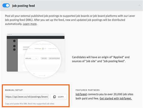 Using Levers Xml Job Posting Feed Lever Help Center