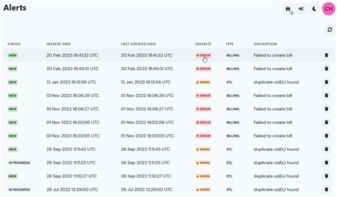 viewing and managing alerts m3ter documentation