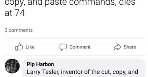 Larry Tesler Inventor Of The Cut Copy And Paste Commands Dies At 74