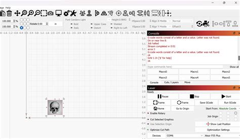 G Code Words Consist Of A Letter And A Value Letter Was Not Found Error LightBurn Software