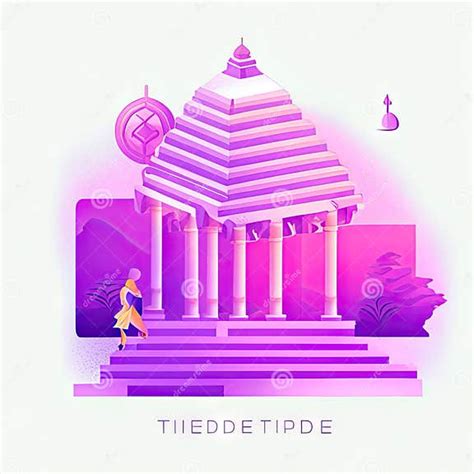 Thai Temple Buddhist Temple Vector Illustration On White Background Stock Illustration