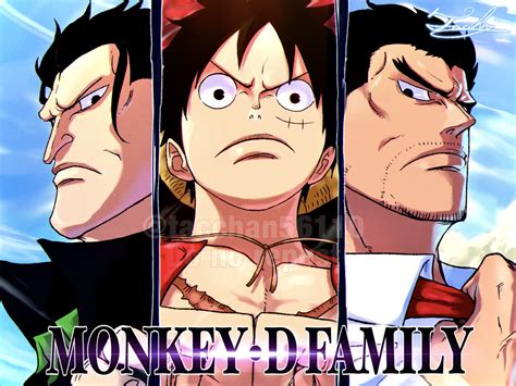 Monkey D Luffy Monkey D Garp And Monkey D Dragon One Piece Drawn By Tacchan56110 Danbooru