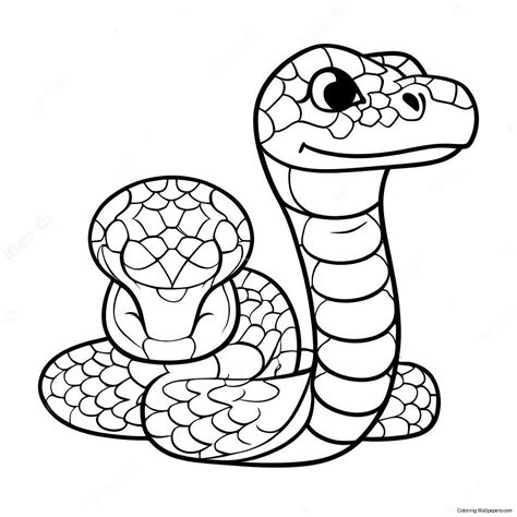 Cute Python Snake Coloring Page 28555 22560