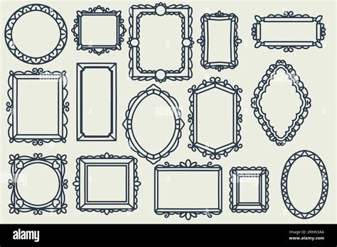 15 Hand Drawn Frame Decoration Set Collection Of Hand Drawn Doodle